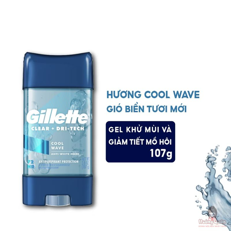 Gel Khử Mùi Gillette Clear Shield Cool Wave 107Gr | Hoàng Quân Hàng Nhật