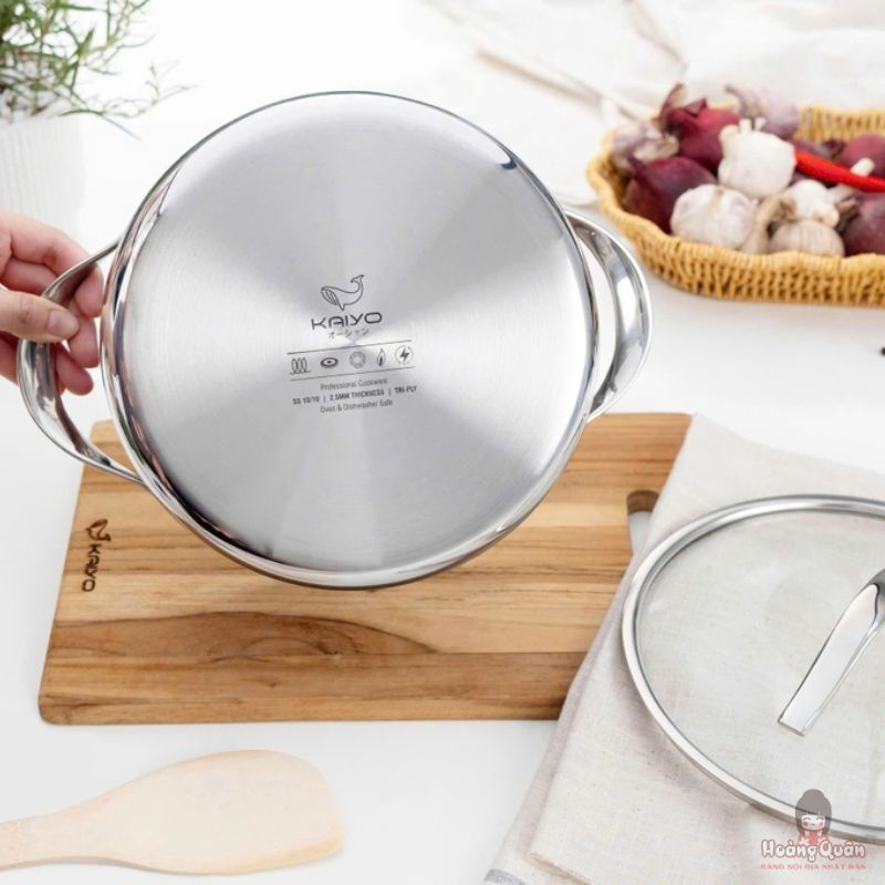 Nồi Inox Thân Đáy Liền Tri-Ply Silver Crown, Size 24Cm | Hoàng Quân ...