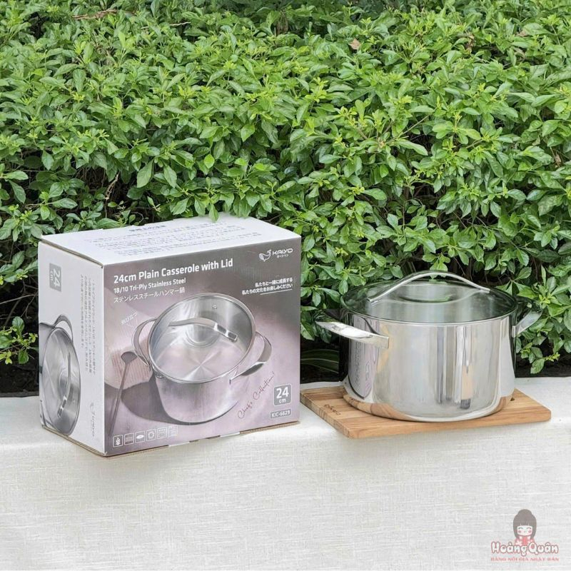 Nồi Inox Thân Đáy Liền Tri-Ply Silver Crown, Size 24Cm | Hoàng Quân ...