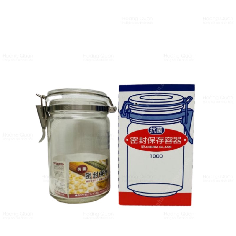 Hũ Thủy Tinh Khóa Chặt Aderia 1L | Hàng Nhật Hoàng Quân